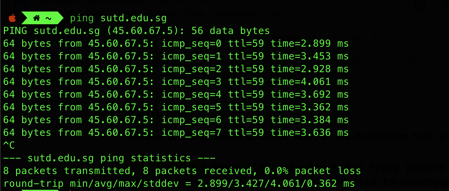 Network Performance | 50.005 CSE